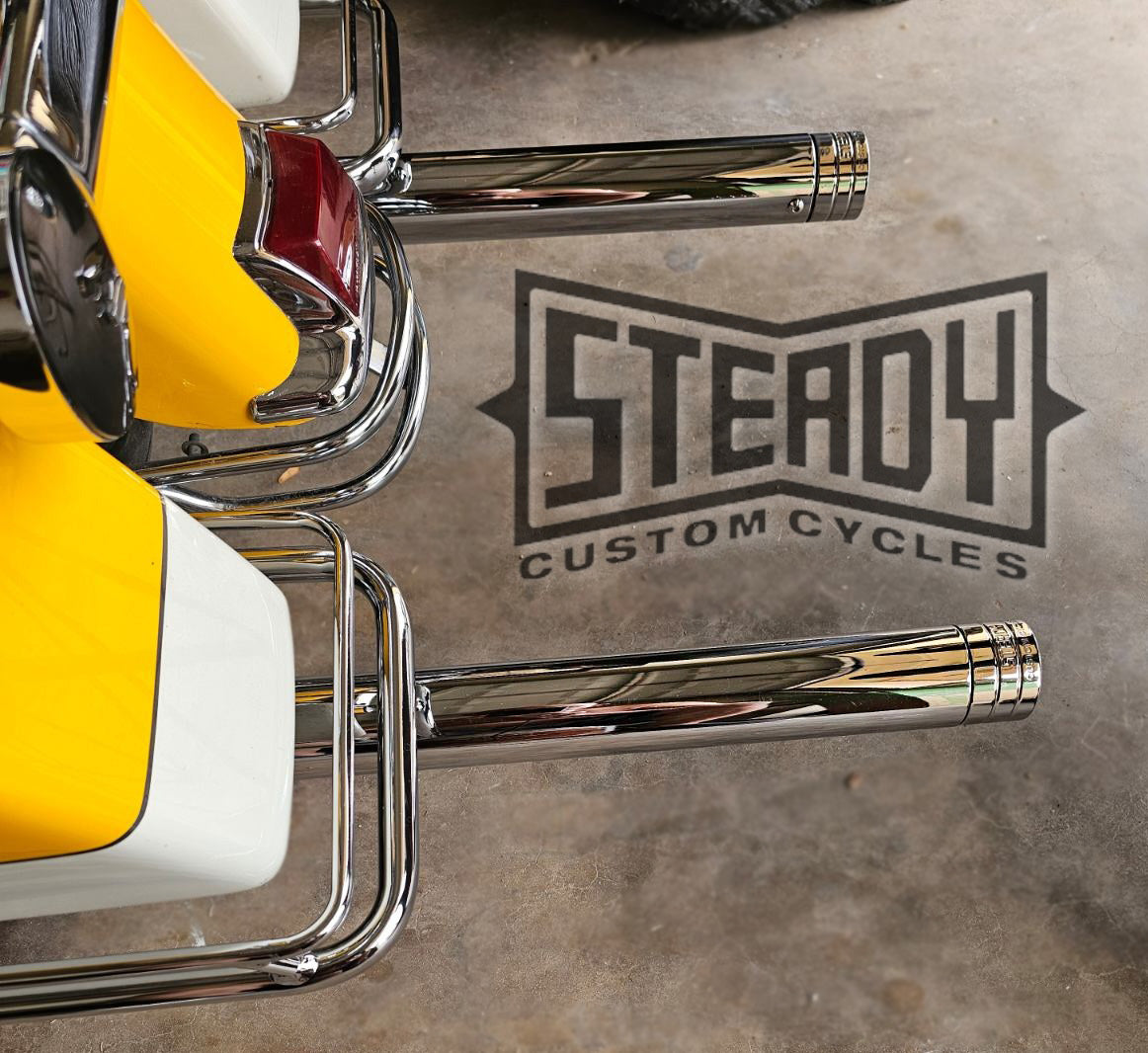 SCC FAT PIPES (CHROME) – STEADYCUSTOMCYCLES