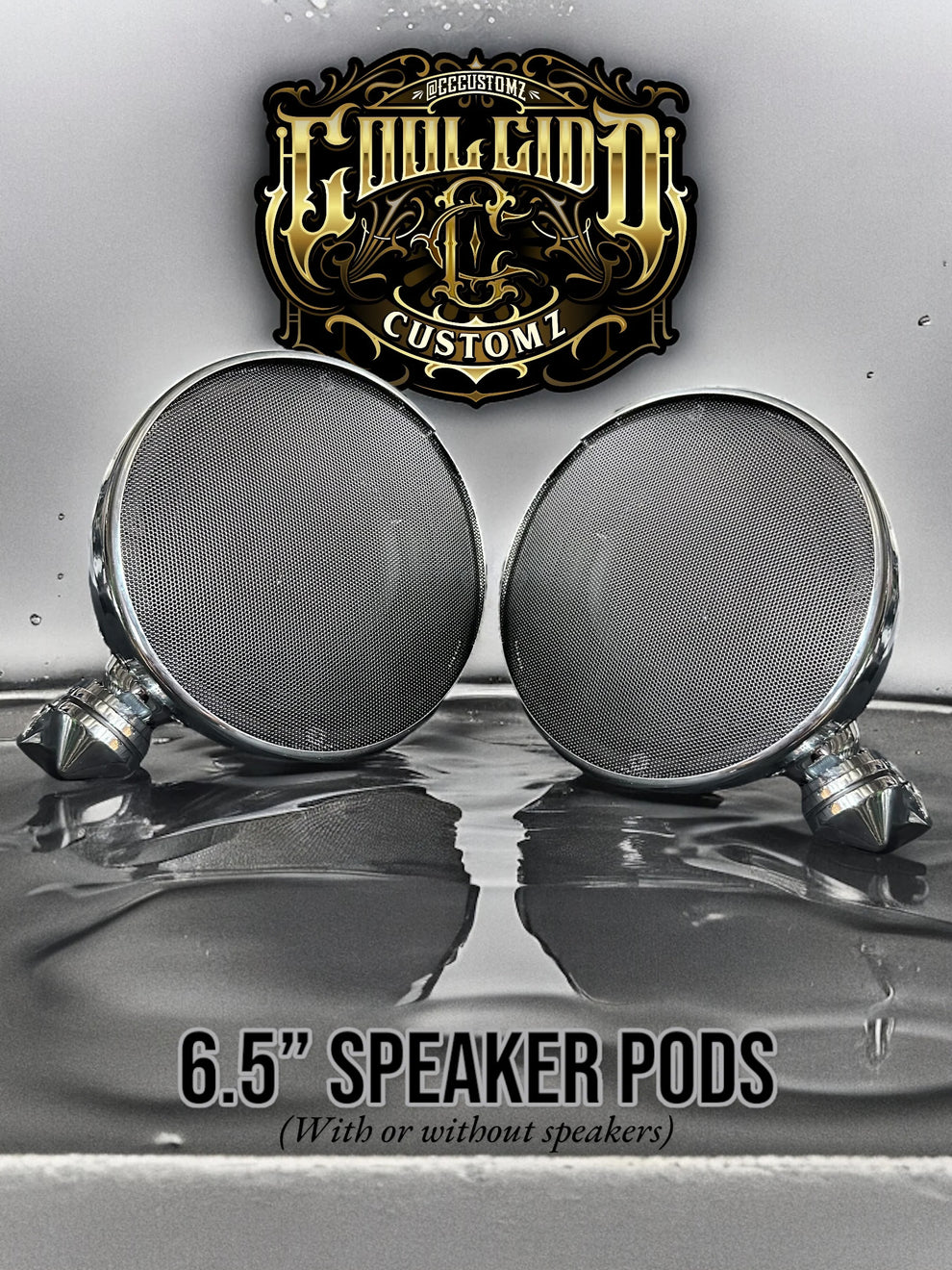 CC CUSTOMZ 6.5" CHROME SPEAKER PODS – STEADYCUSTOMCYCLES