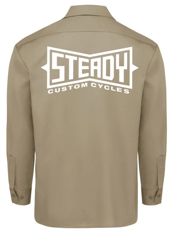 SCC DICKIES LONG SLEEVE WORK SHIRT – STEADYCUSTOMCYCLES